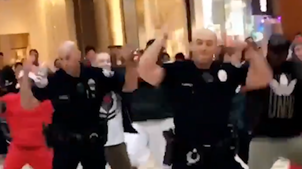 Cops disrupt, then join flash mob at Florida mall