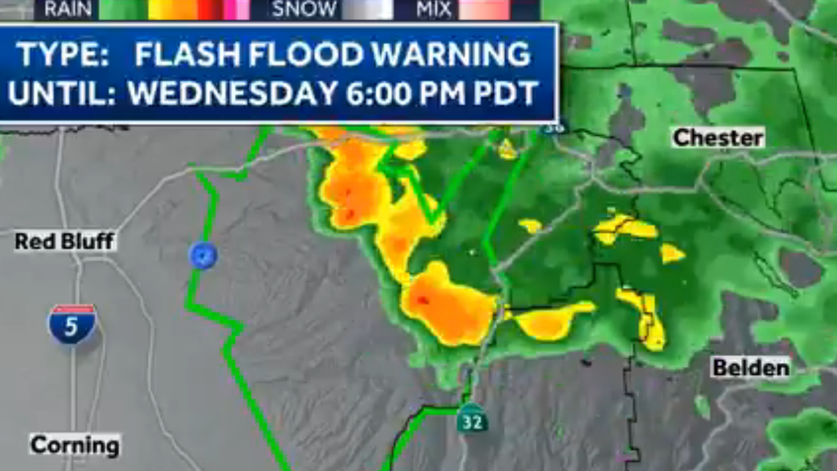 Flash flood warning Wednesday for areas burned by Park Fire in Tehama ...
