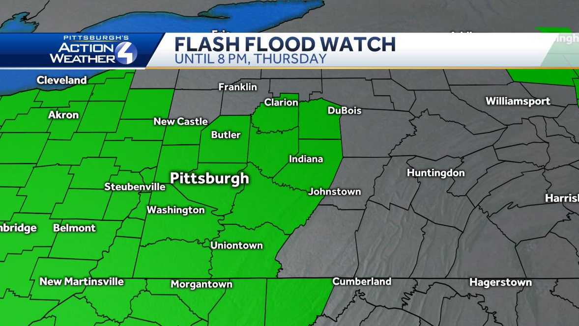 PITTSBURGH WEATHER: Flash flood watch issued for Western Pennsylvania ...