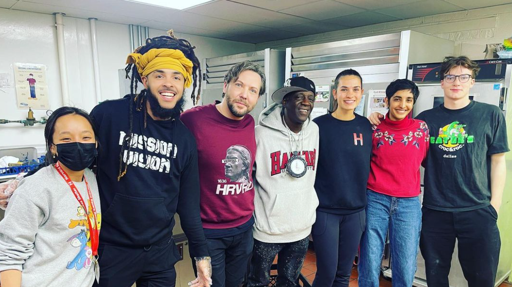 Flavor Flav lectures at Harvard, volunteers at homeless shelter