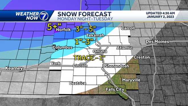 Impact Weather: Ice Storm Warning Monday north of Omaha area