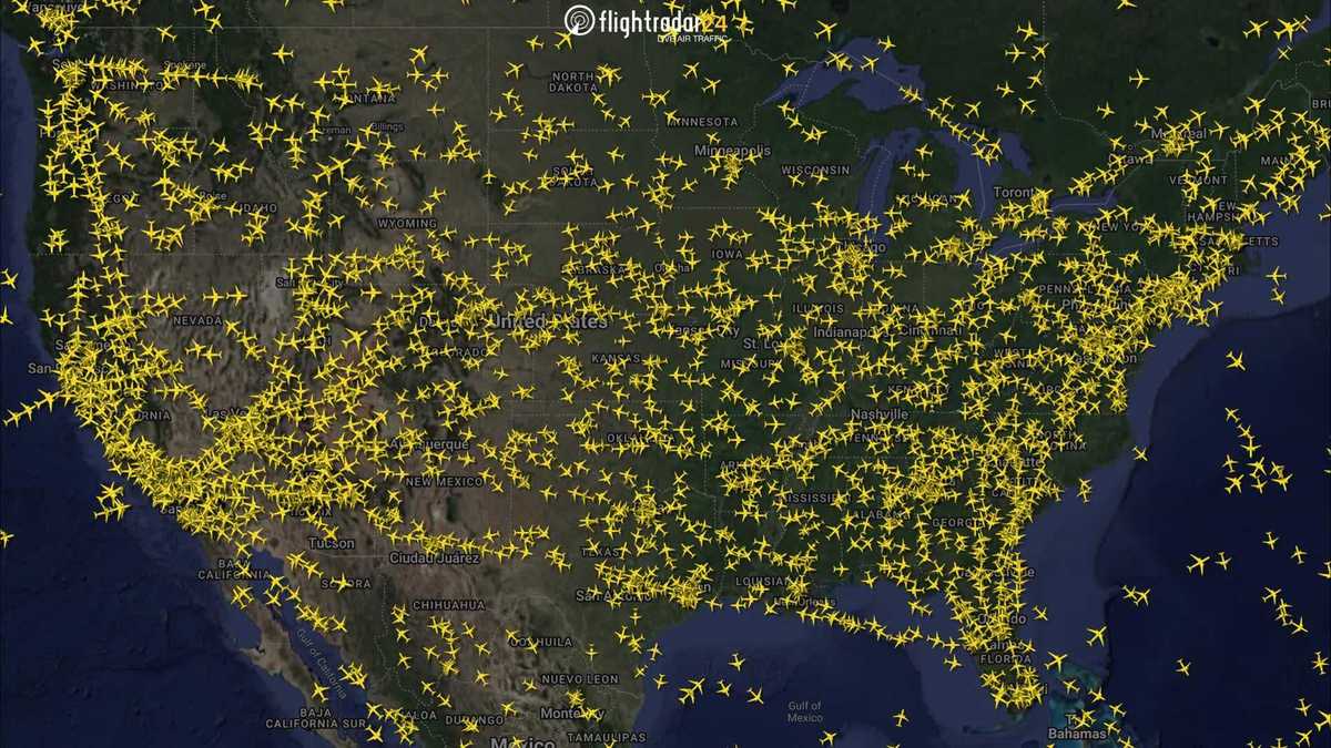 Watch timelapse of US flights being ordered to make ground stop