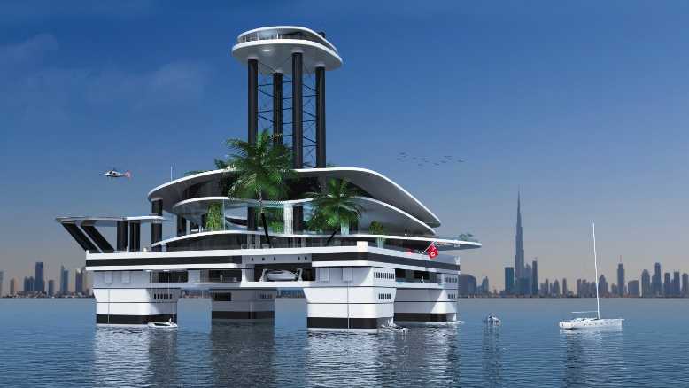 Concept: Resort island that travels to you