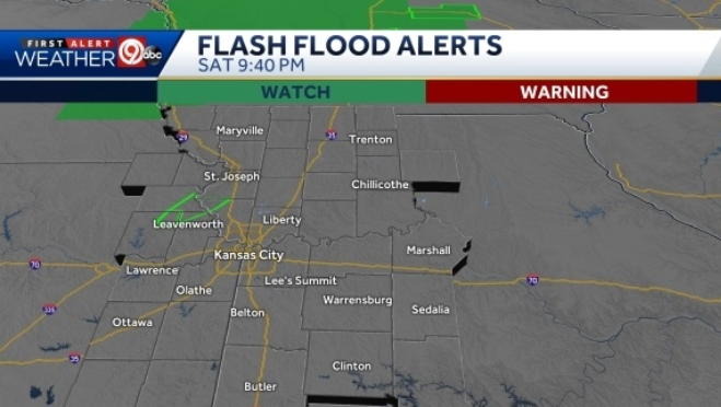 Flash flood warning issued for Atchison, Leavenworth and Platte Counties