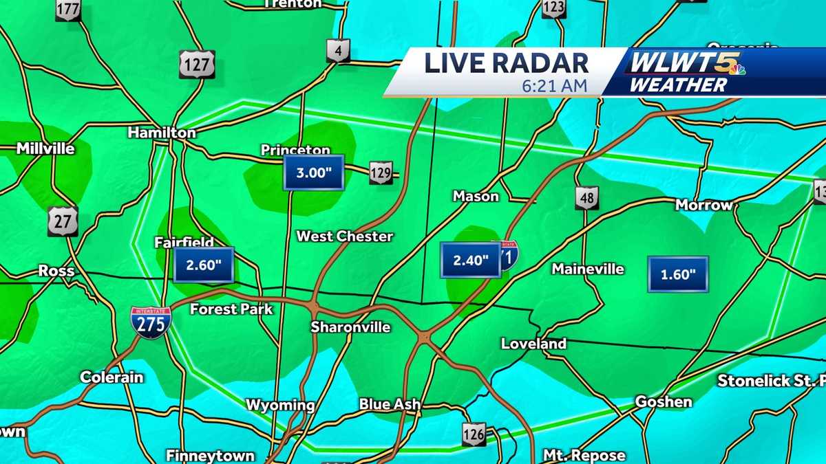 Heavy rain triggers flood advisory, road closures across Cincinnati