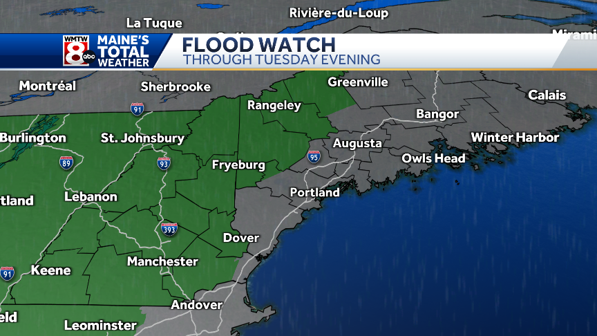 Severe storms and flooding impacting the mountains of Maine tonight