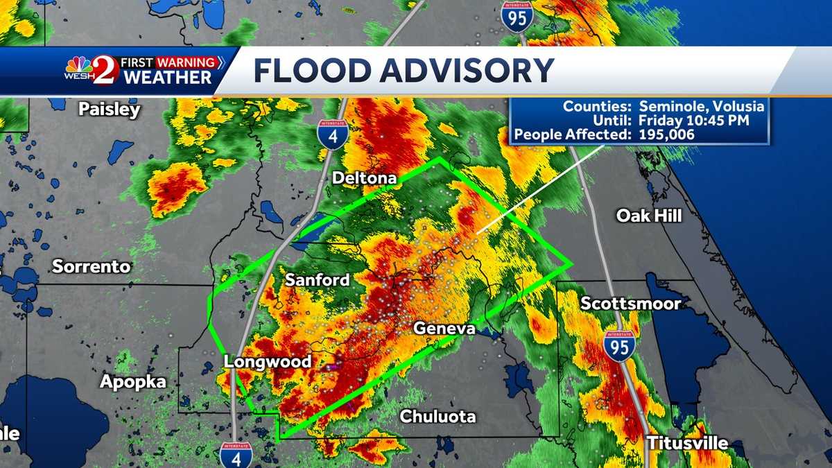 Flood advisories issued for Volusia, Seminole counties expire