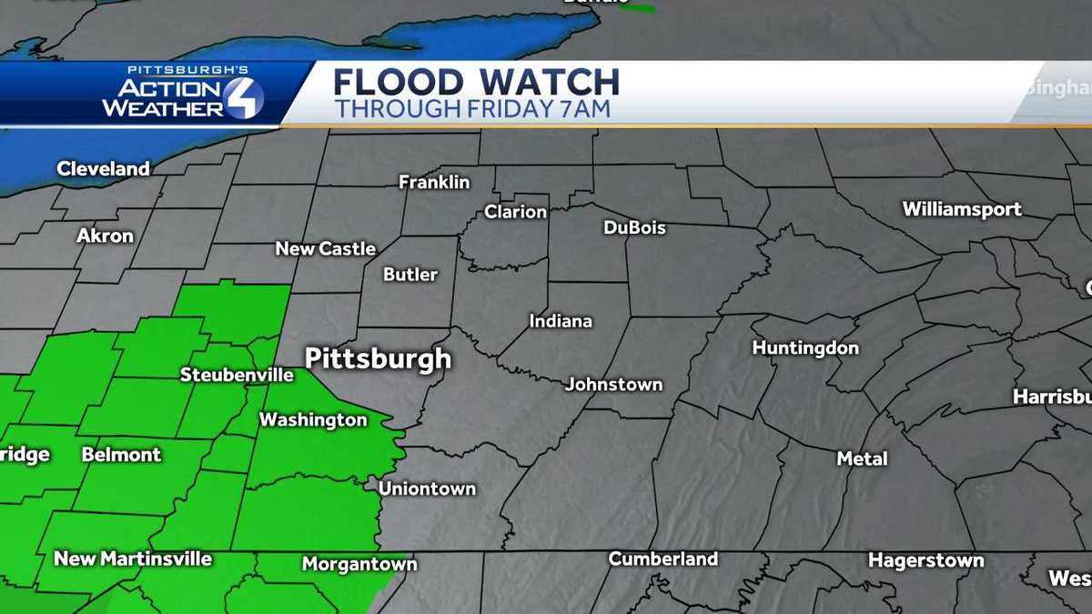 Pittsburgh Weather: Heavy rain could cause rivers to flood this weekend