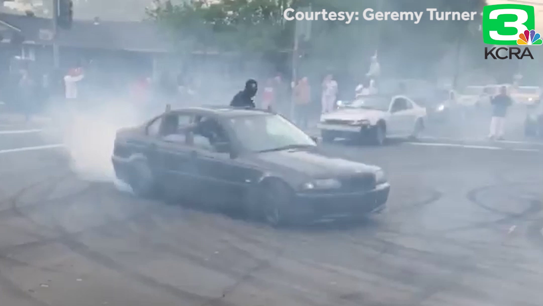 Sideshows across Sacramento lead to 4 arrests, CHP crash