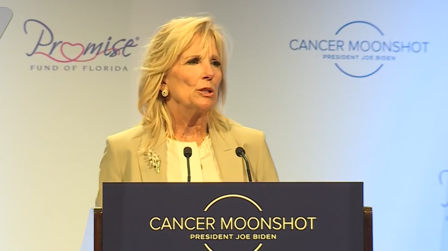 First Lady Jill Biden tours health care facility in Florida