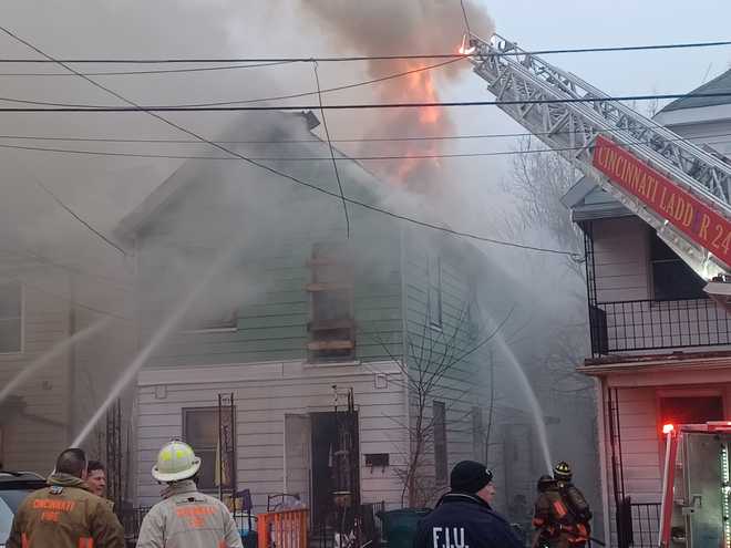 Fire: 2 people transported to hospital, house fire still blazing