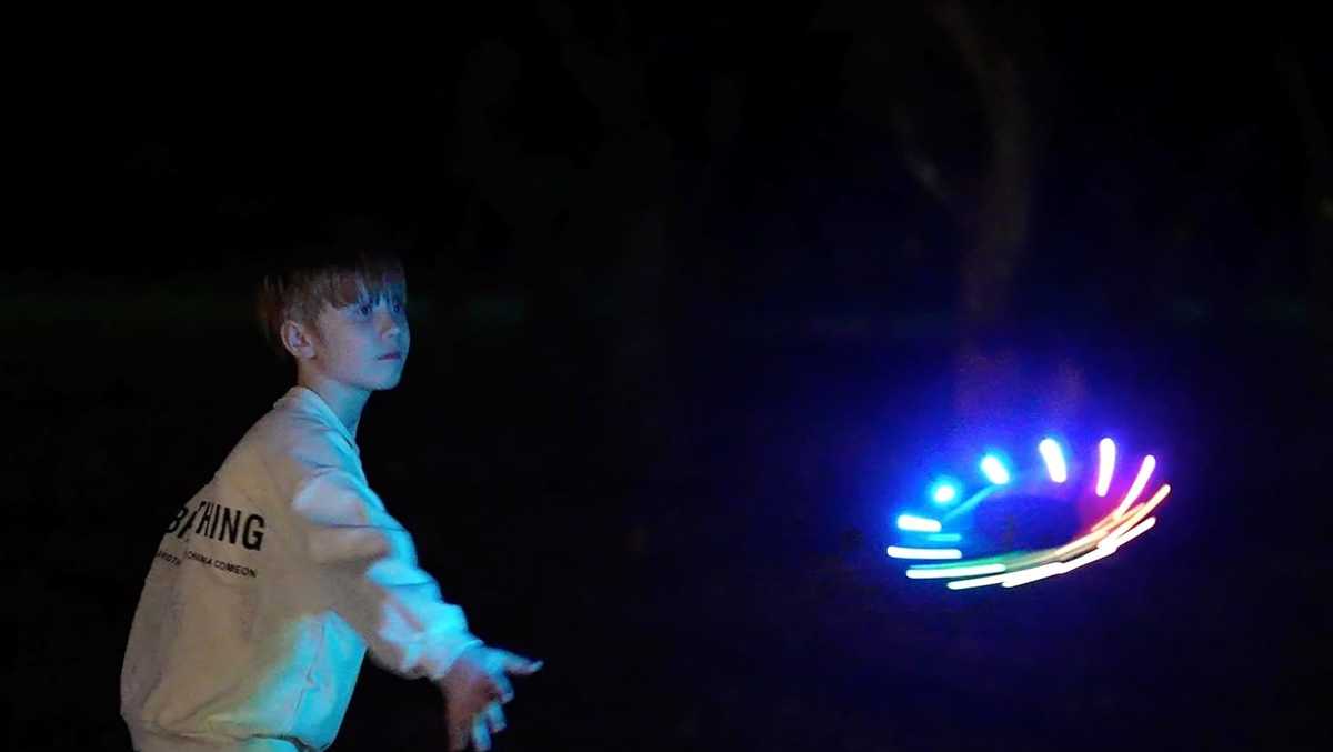 This bright 'flying ring' will be a hit on the next camping trip