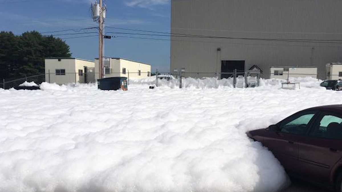 Fire suppression system creates foamy mess at Auburn-Lewiston airport