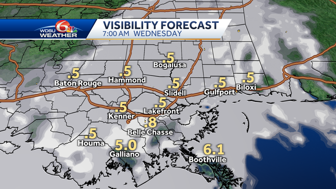 New Orleans record warm forecast Wednesday storms