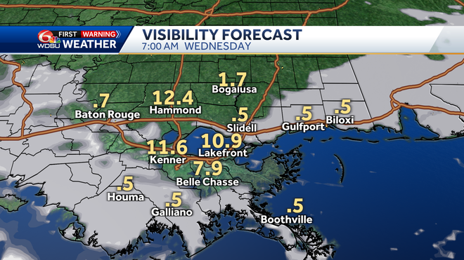 New Orleans Louisiana weather forecast high temp rain chances
