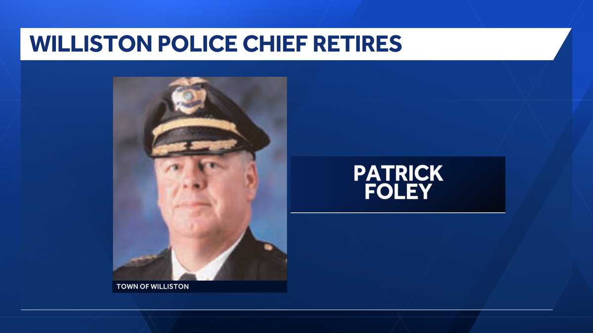 Williston Police Chief Patrick Foley announces retirement
