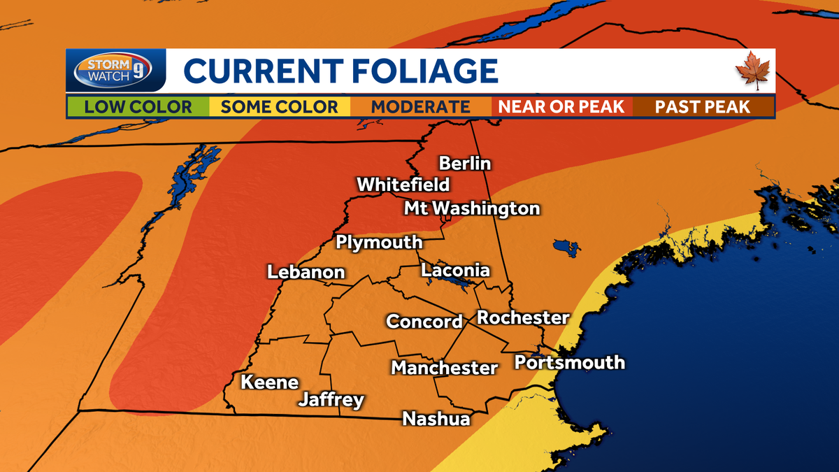 NH foliage tracker: Peak colors seen up north