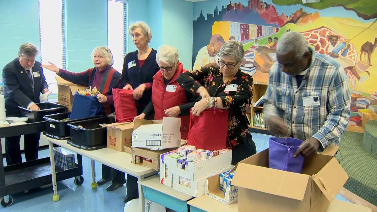 Food-filled backpacks provided to homeless students in Baltimore