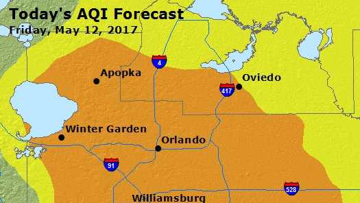Orlando-area air quality ‘unhealthy for sensitive groups’ Friday