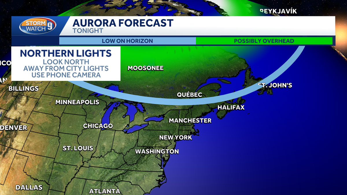 New Hampshire northern lights forecast: Aurora may be visible