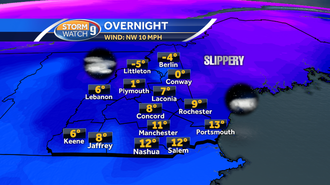 Icy conditions expected for Monday commutes