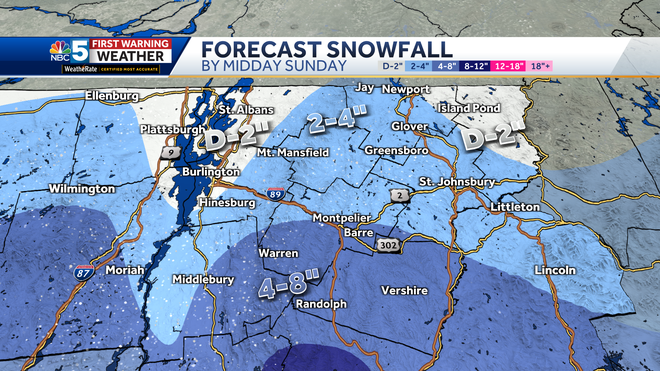 Winter storm watches issued ahead of weekend winter storm in Vermont ...