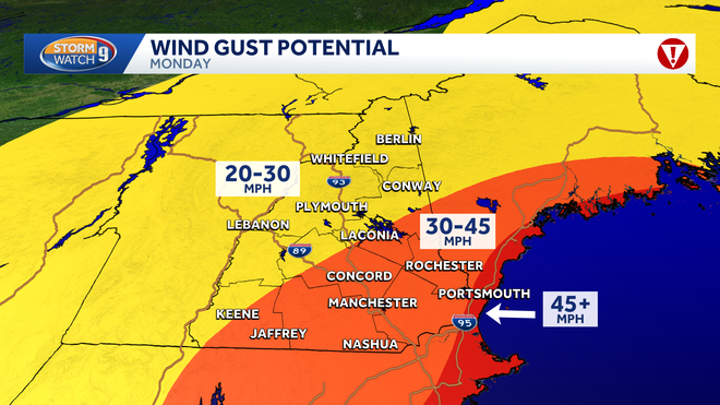Nor'easter moving out of New Hampshire