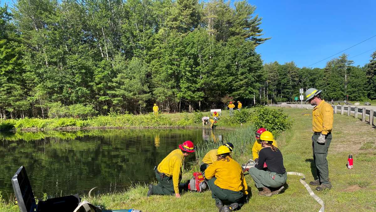 Firefighters in Wells learning how to fight forest fires