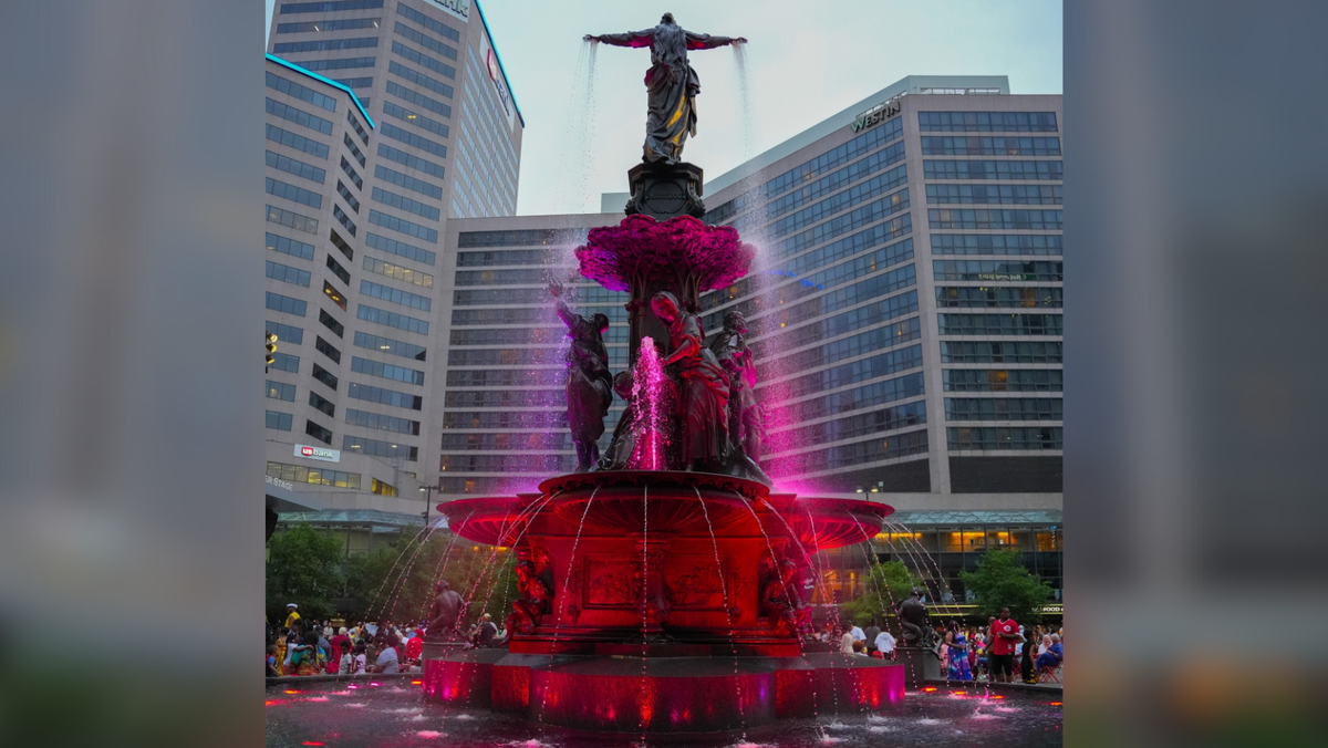LOOK: Downtown Cincinnati goes pink for premiere of new Barbie movie