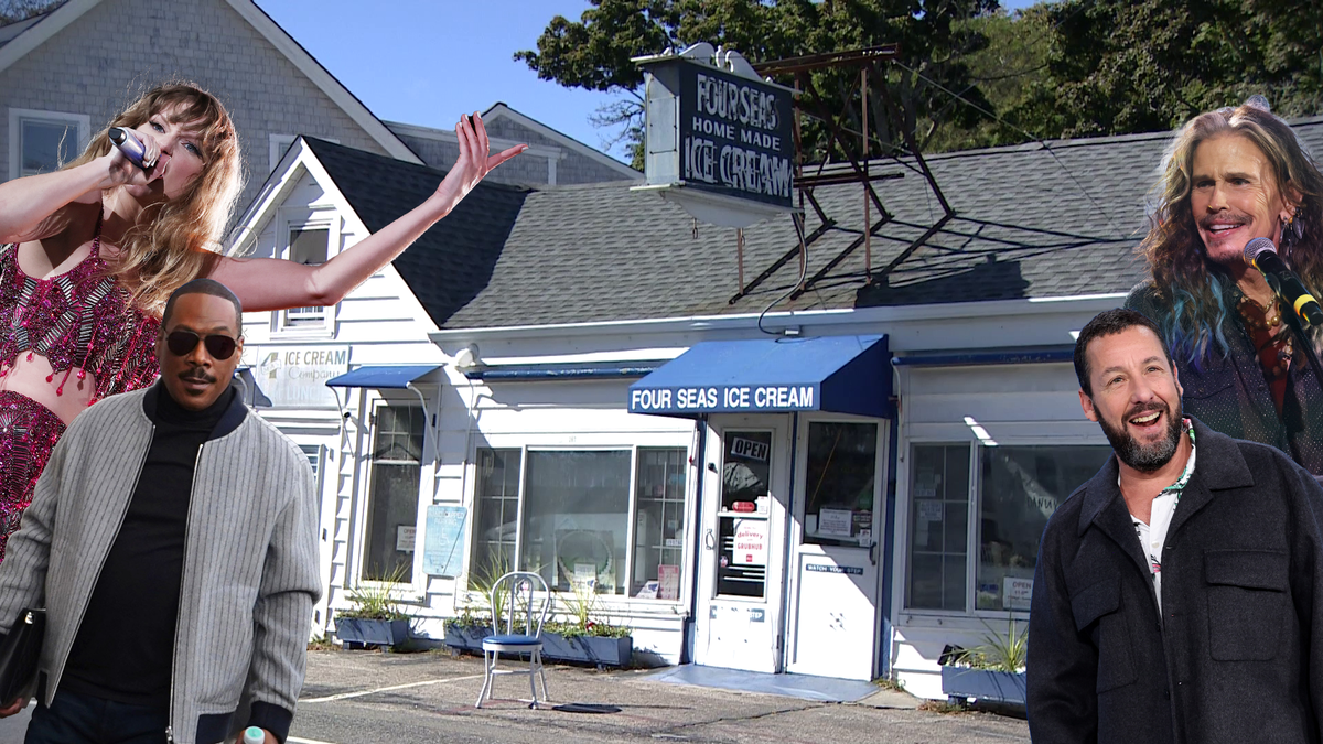 Stories of celebrity visits to Cape Cod icon, Four Seas Ice Cream