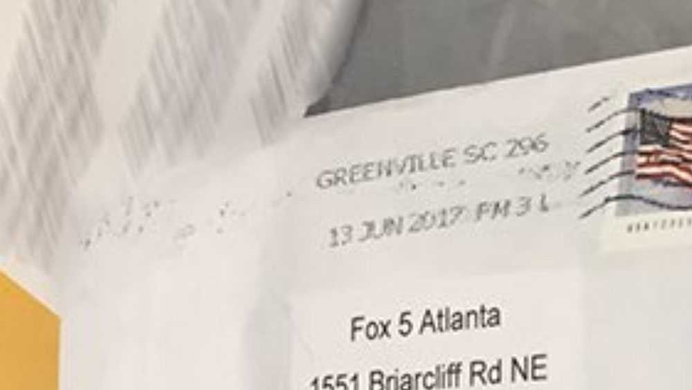 Suspicious letter sent to Ga. TV station was sent from Greenville, FBI says