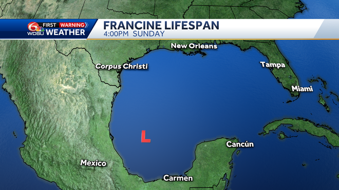 How strong was hurricane Francince how much rain fell wind report