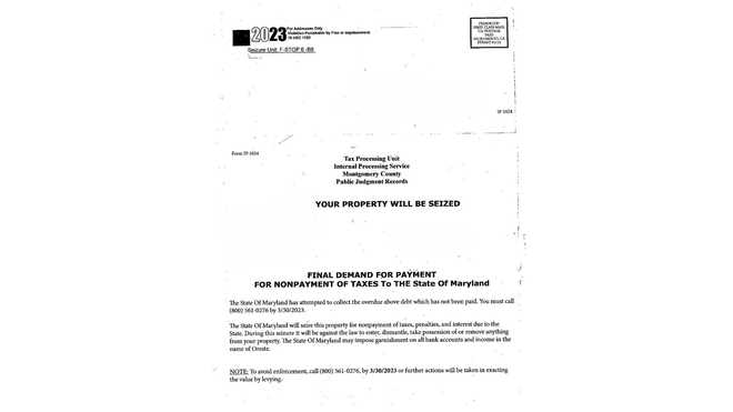State warns of tax fraud schemes purporting property seizures