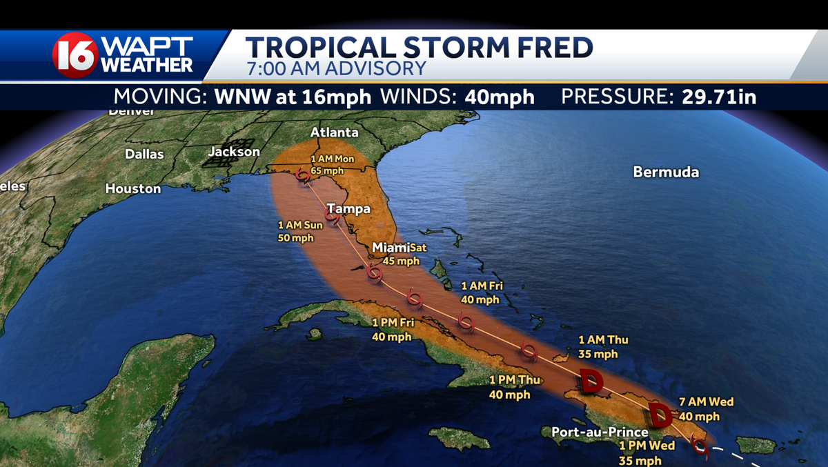 Tropics ramp up with Tropical Storm Fred, Invest 95L