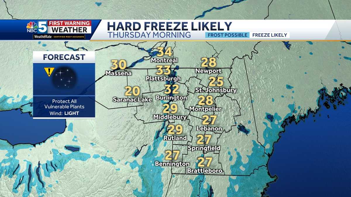Hard freeze Thursday morning