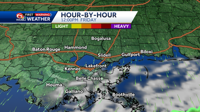 New Orleans Louisiana weather forecast record highs severe storms
