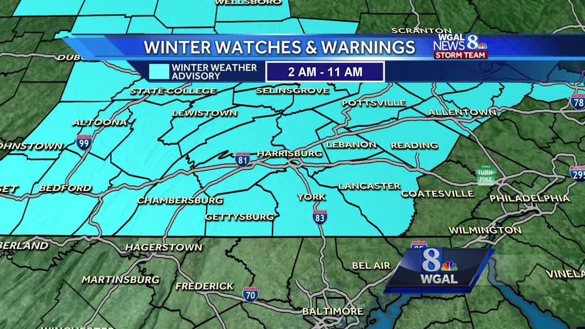 Winter Weather Advisory 2AM-11AM; Wintry mix of snow, rain