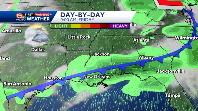 New Orleans Louisiana weather forecast record high rain chances
