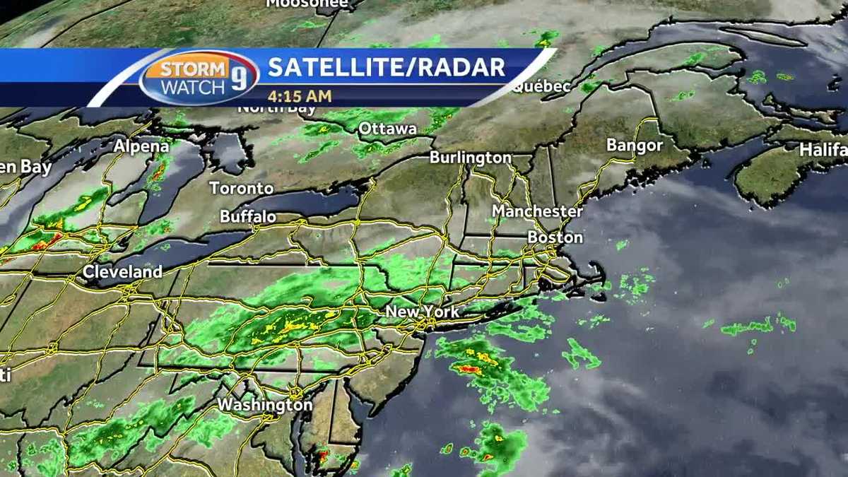 Showers possible, with storm chances in northern NH