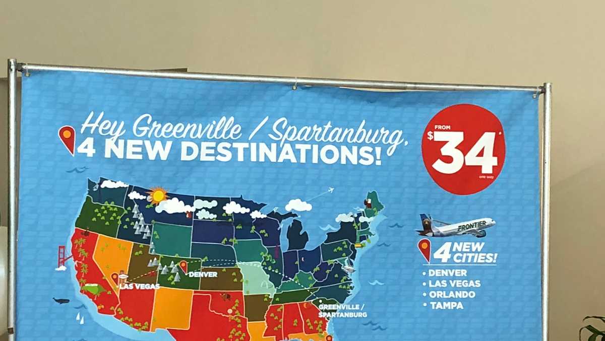 Frontier Airlines announces new nonstop flights out of GSP