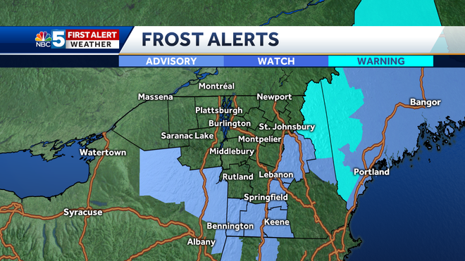 Frost advisory issued for parts of our region