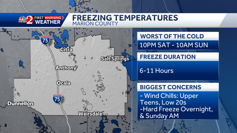 Florida freeze: Central Florida county-by-county impacts