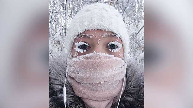 Even the eyelashes freeze: Russia sees minus 88.6 degrees F