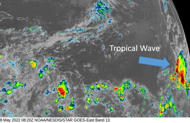First tropical wave of the 2022 hurricane season