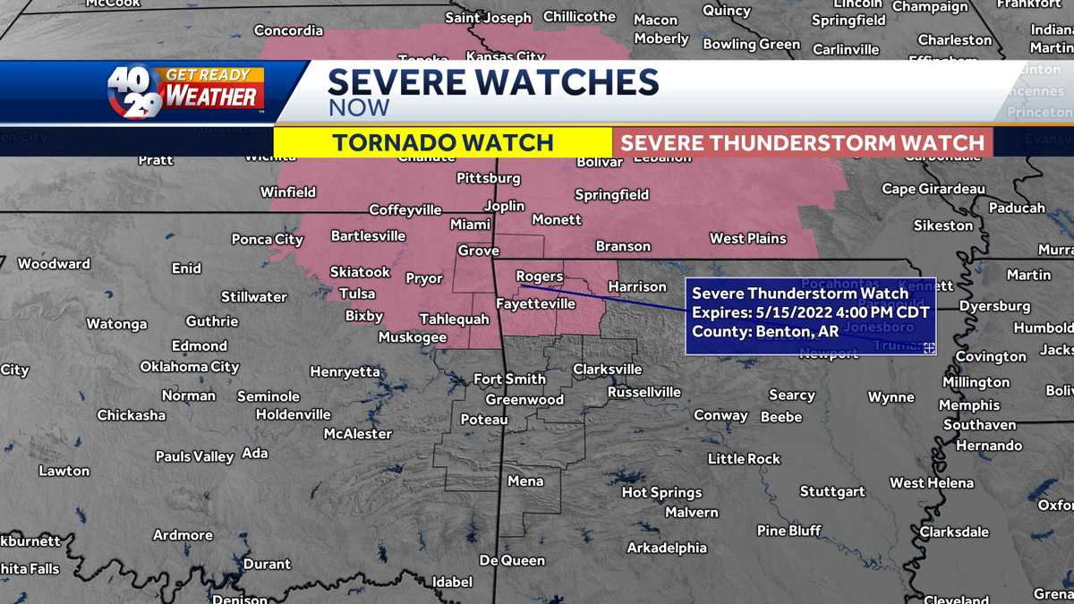 SEVERE DAY: Storms Beginning to Approach the Area