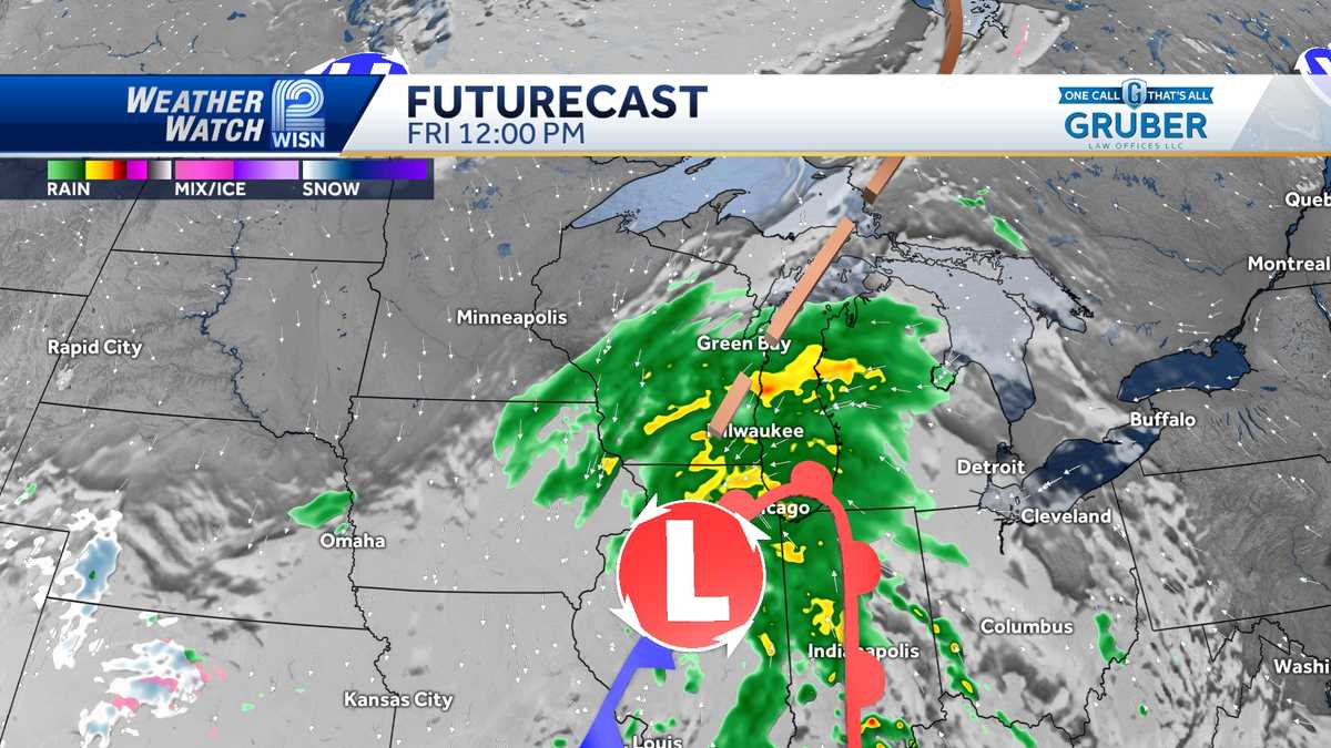 Rain in forecast most of Friday around southeast Wisconsin