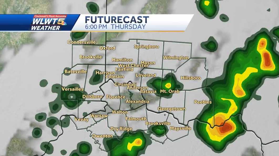 Thursday weather planner: Hot and humid before rounds of rain, lightning
