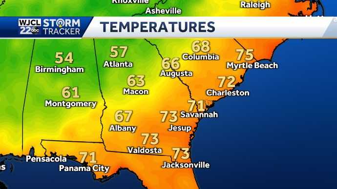 Savannah: Cold front bringing changes to coastal areas