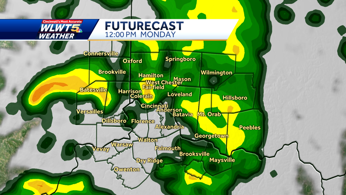 Hour by hour: Chance for severe weather across Cincinnati Monday