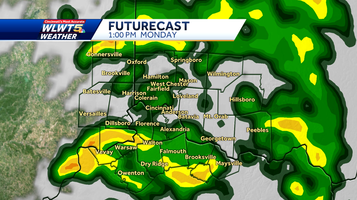 Hour by hour: Chance for severe weather across Cincinnati Monday
